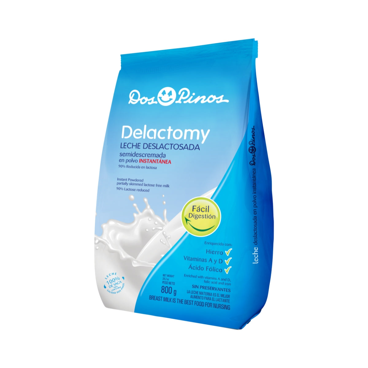 Leche en Polvo Dos Pinos Delactomy 2% Grasa 800g - Caja de 6 unidades ...