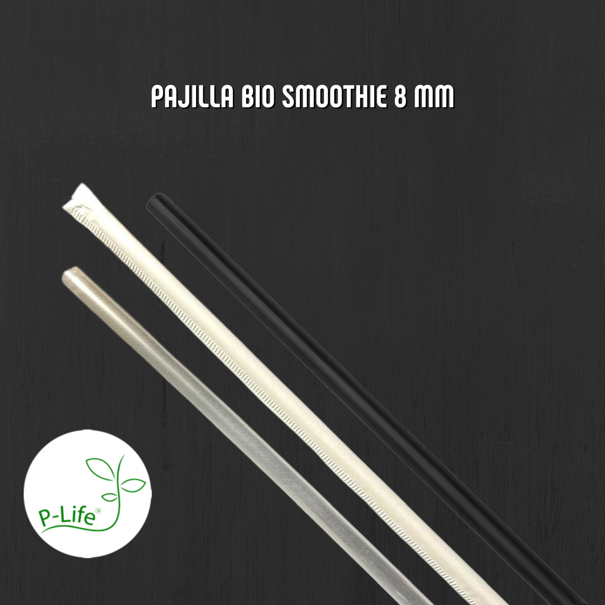 Pajillas P-Life Biodegradables con forro de papel 8mm 2,000 unidades ...