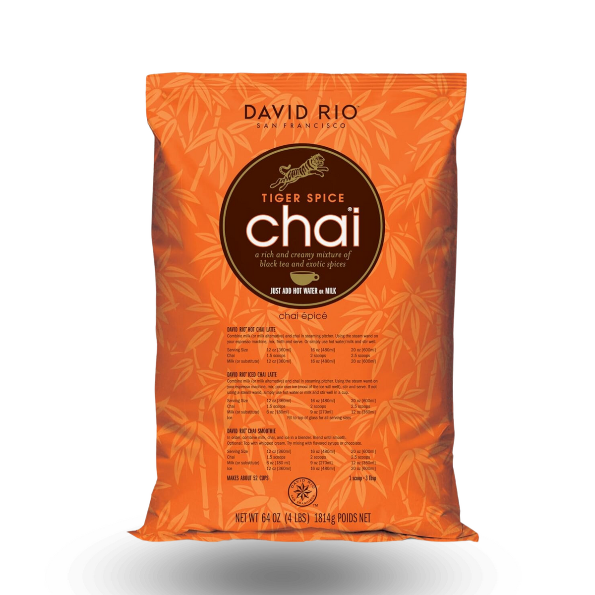 David Rio Te Chai Tiger Spice 4 libras — Food Service 502