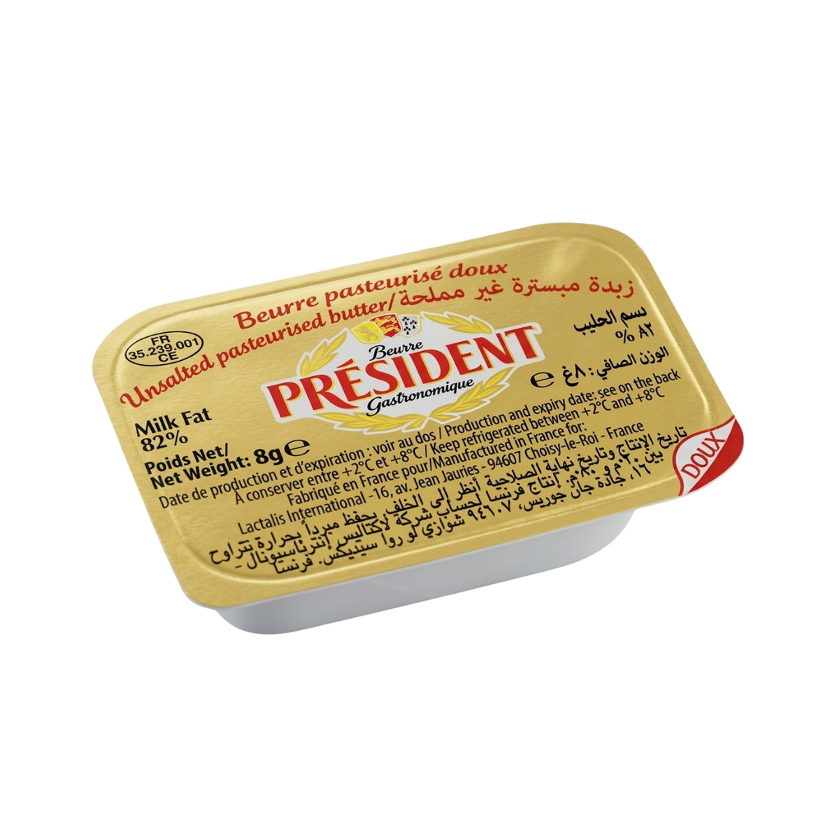 Mantequilla Mini Sin Sal Président 8g - Caja de 100 unidades — Food ...