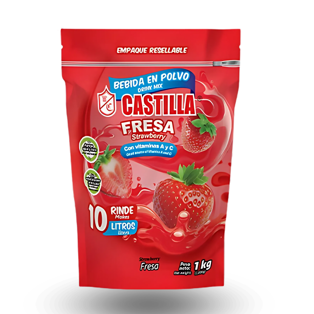 Refresco en Polvo de Fresa Castilla - Caja — Food Service 502
