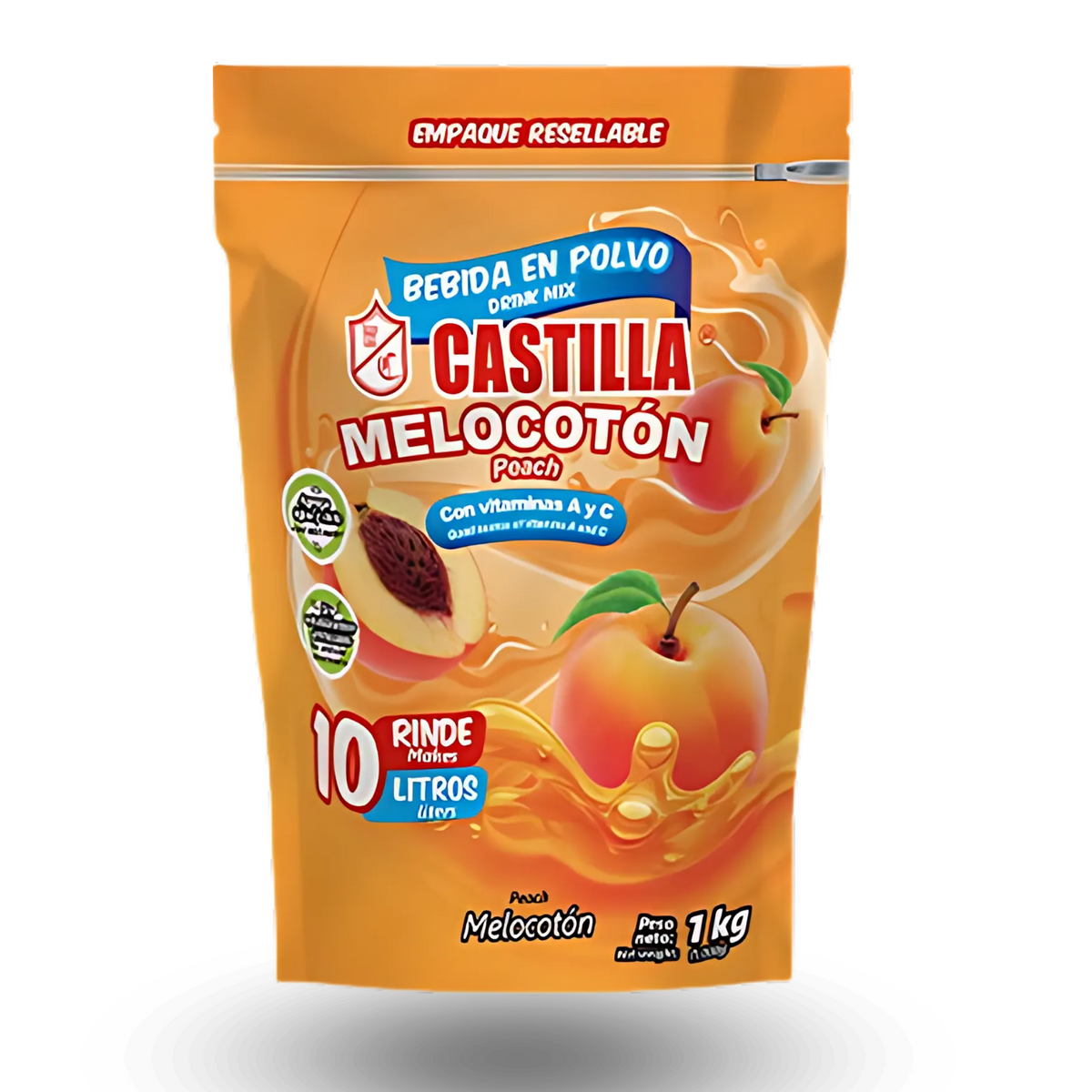 Refresco en Polvo de Melocotón Castilla - Caja — Food Service 502