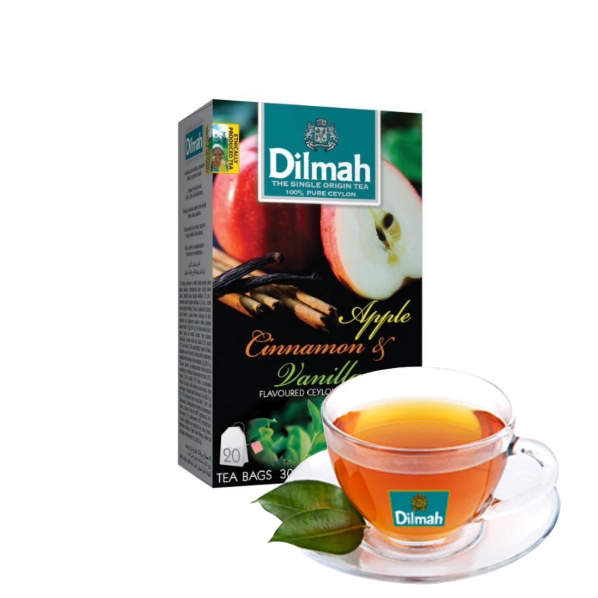 Té Negro Dilmah Fun Tea: Manzana, Canela y Vainilla – 20 Bolsitas en S ...